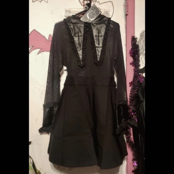 Killstar | Dresses | Gothic Cross Killstar Dress Hot Topic Dollskill ...